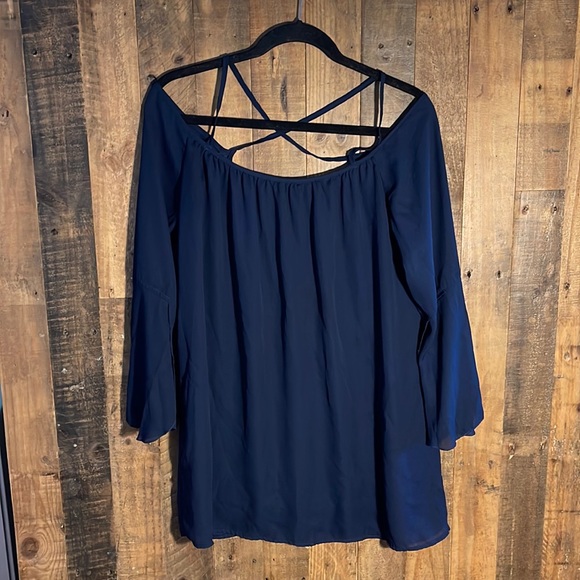 Dresses | Offtheshoulder Navy Tobi Dress | Poshmark